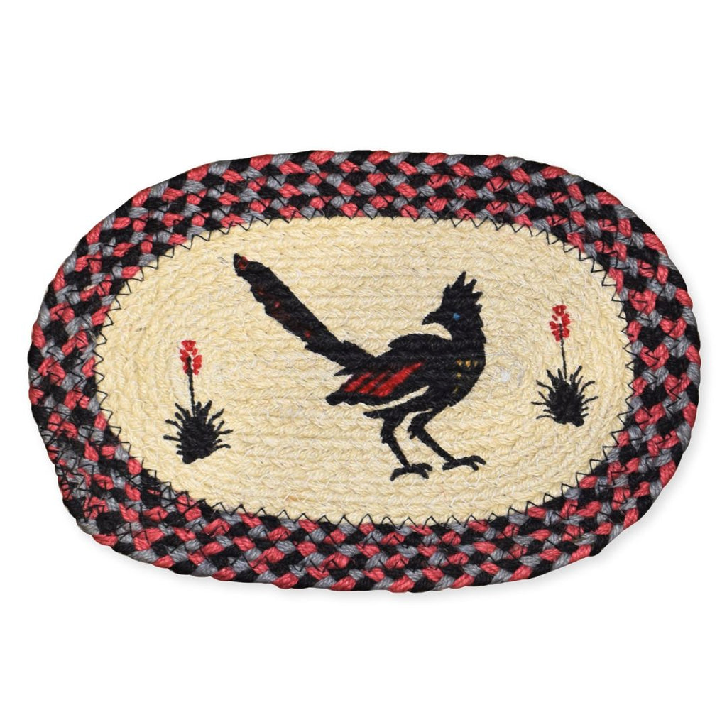 Braided Jute Oval Trivets, Design #24 — El Paso Saddleblanket