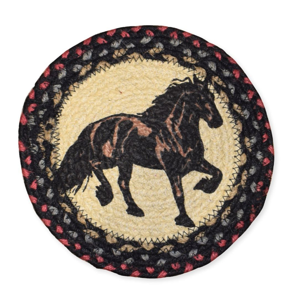 Braided Jute Round Trivets, Design #32 — El Paso Saddleblanket