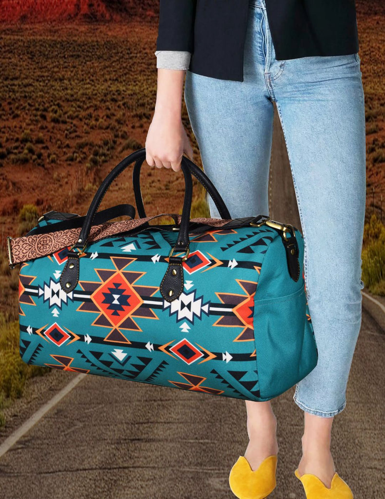 Canvas Duffel Bag, Design 2 — El Paso Saddleblanket