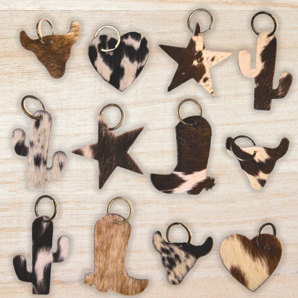 Cowhide Key Chains — El Paso Saddleblanket