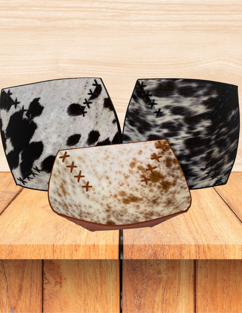 Large Cowhide Bowl — El Paso Saddleblanket