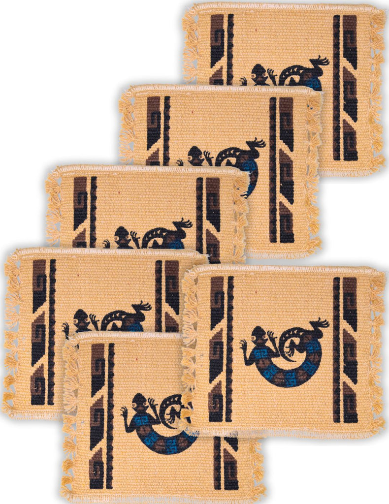 Cotton Stencil Coasters-Lizard Design — El Paso Saddleblanket
