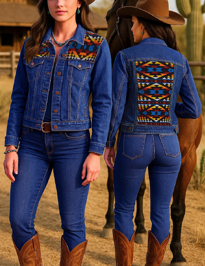 Southwest Denim Jacket 2, X-Large — El Paso Saddleblanket